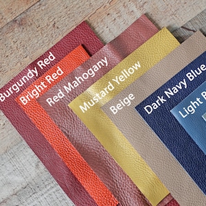 Italian Full Grain Leather Sheets: Pebble Texture, Soft Pre-cut Leather ...