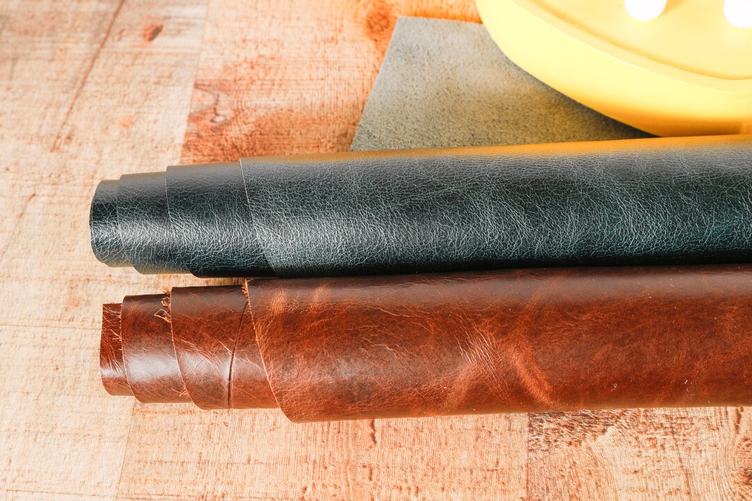 Premium Italian Aniline Plus Wax Pull-up Distressed Full Grain Leather ...