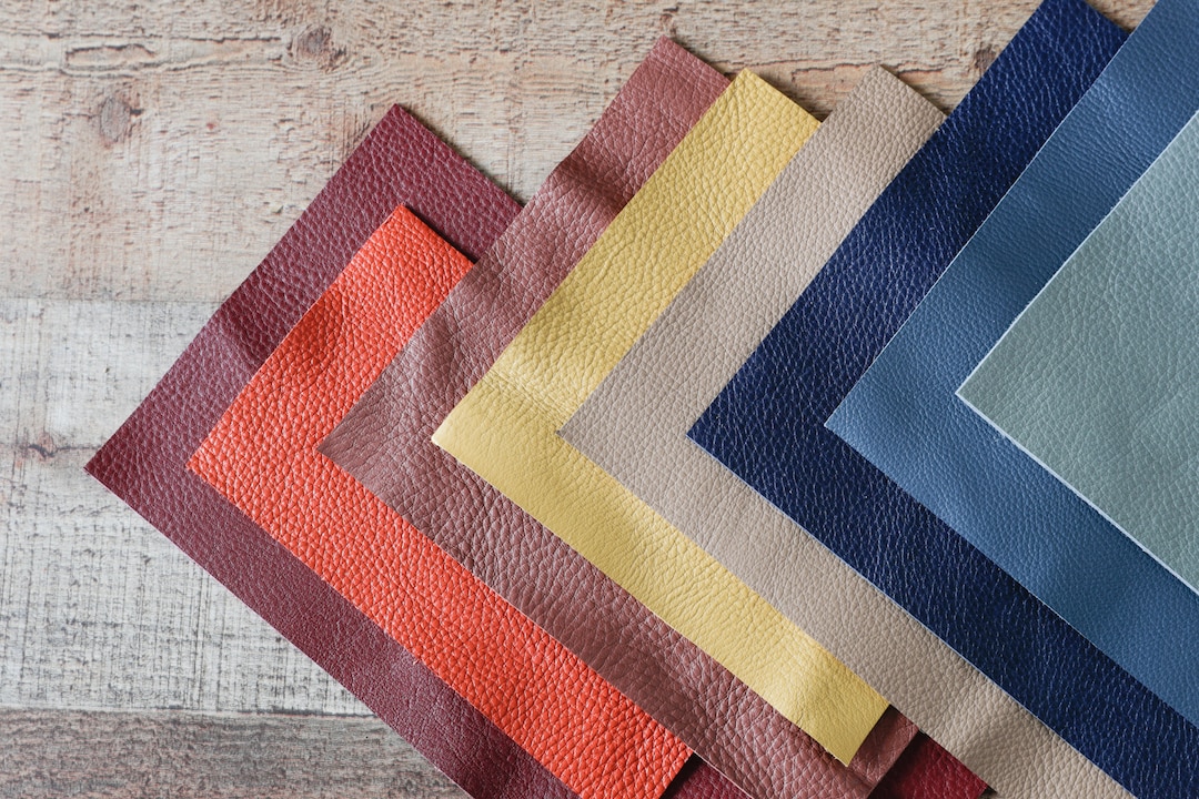 Italian Full Grain Leather Sheets: Pebble Texture, Soft Pre-cut Leather ...