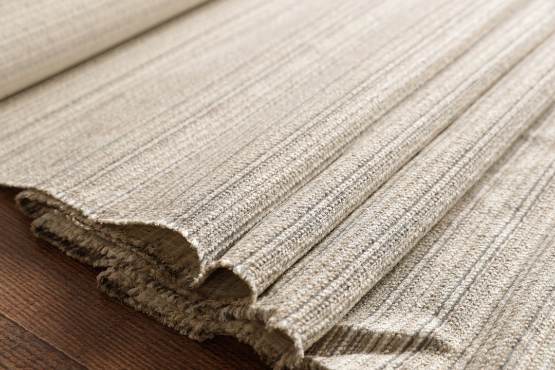 Grey Striped Chenille Upholstery Fabric by the Yard-for Home Decor ...