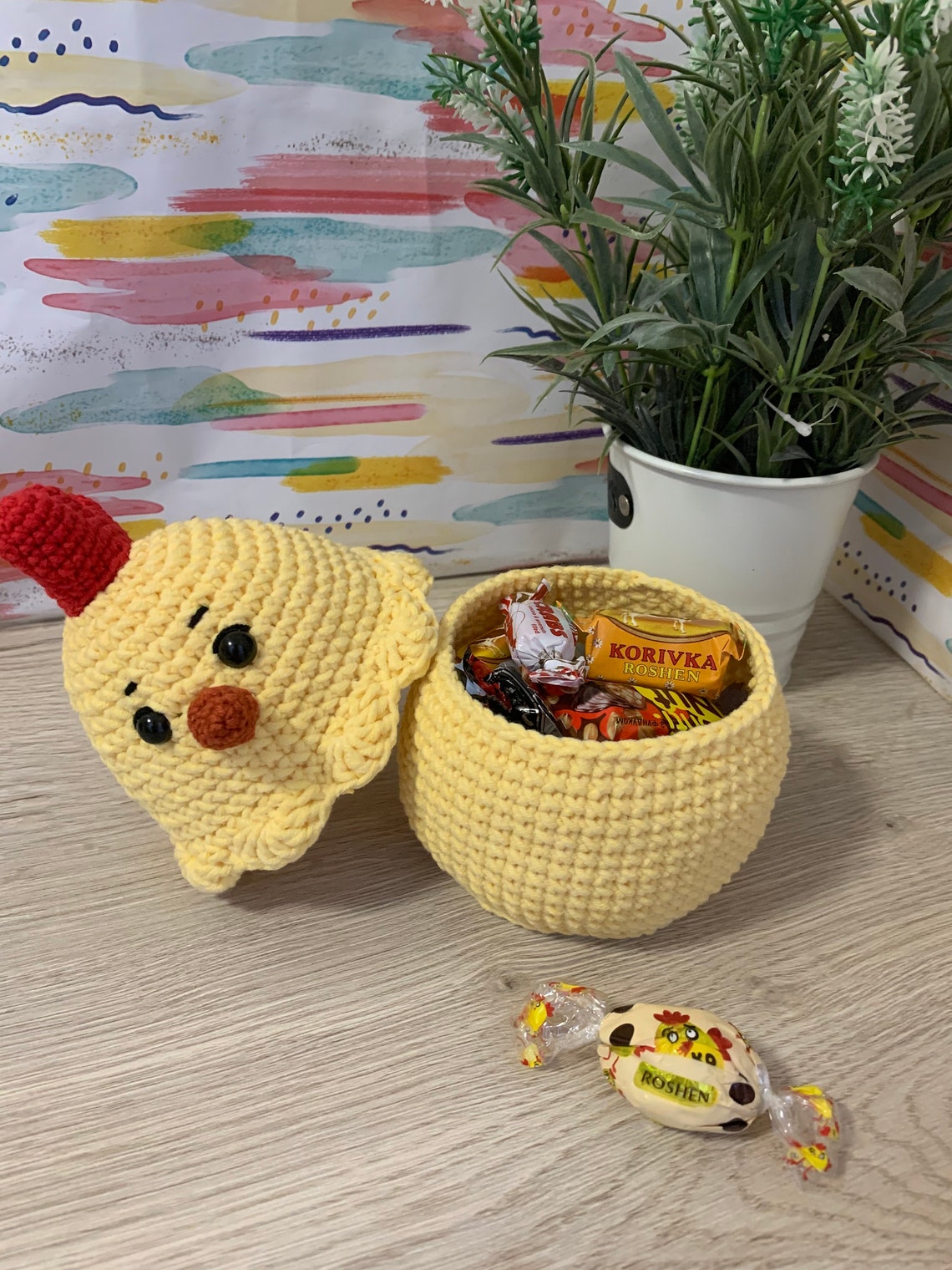 Easter Chicken Basket Amigurumi Decoration Crochet Pattern | Etsy