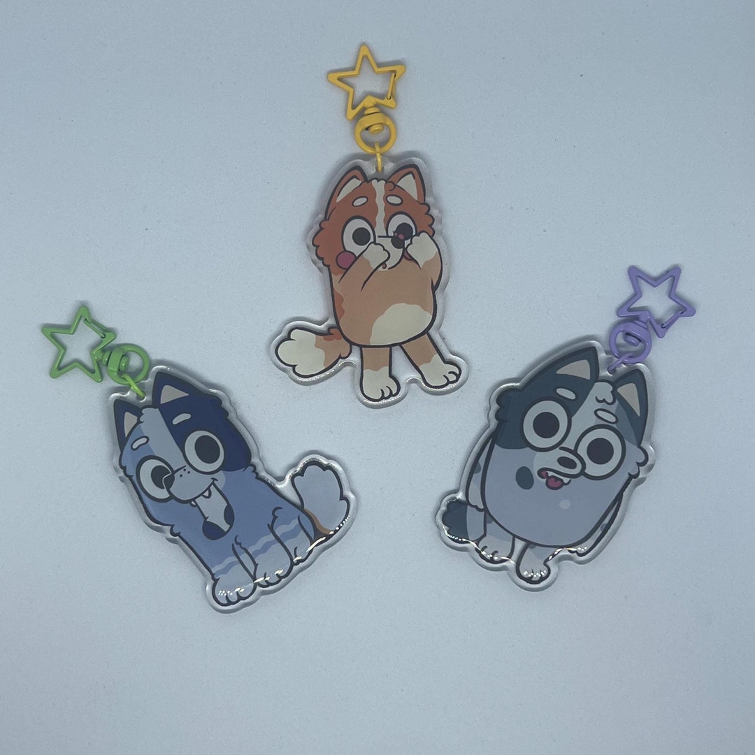 Super Cute Bluey Keychains - Etsy