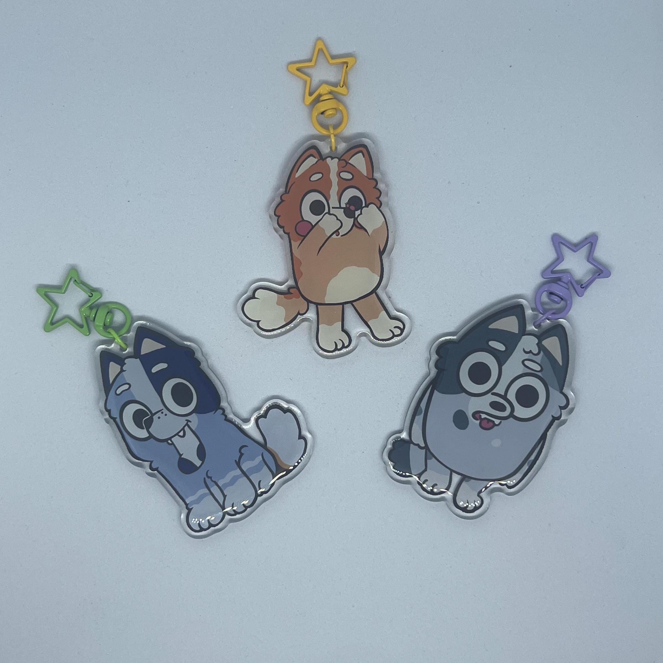 Super Cute Bluey Keychains - Etsy