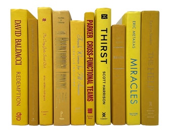 Yellow and Black Books Mustard Yellow Books Decorative - Etsy