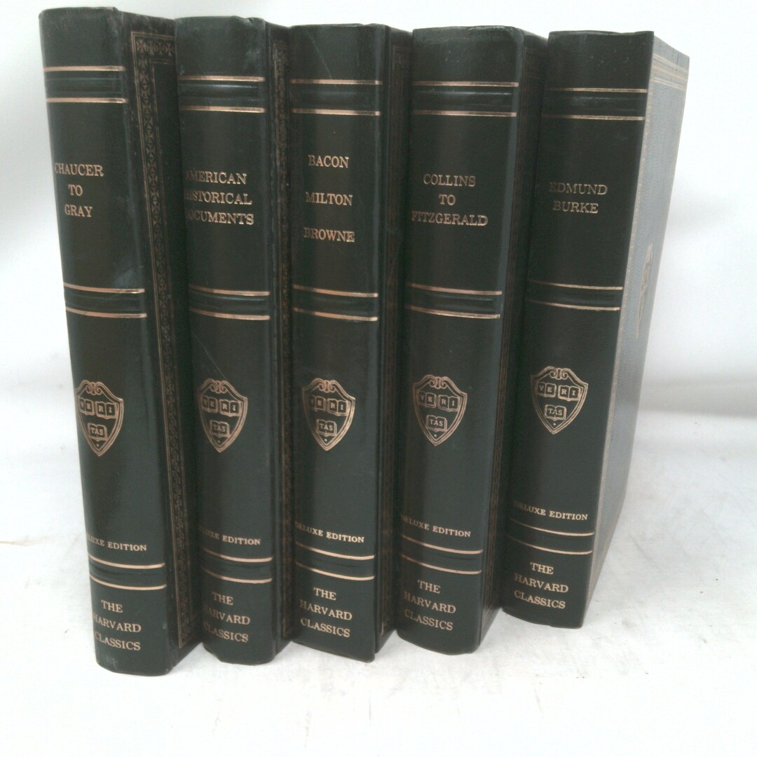 Vintage Book Set With Featured Title the Harvard Classics Registered ...
