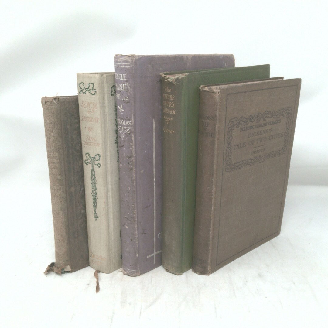 Vintage Book Set With Featured Title | Uncle Charlie's Poems by Charles ...