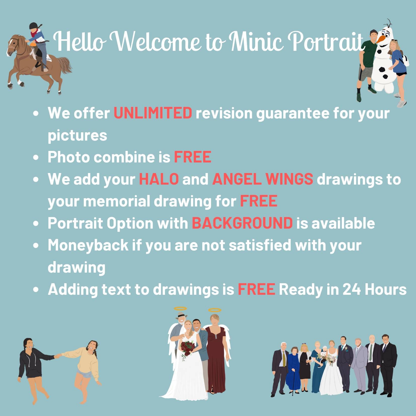 Custom Minimal Faceless Wedding Portrait, Digital Portrait, Asap ...