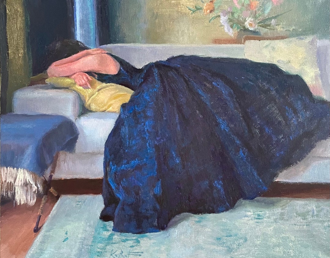 Woman Painting Female Artworks Oil on Canvas Original Art 20 in X 16 in ...