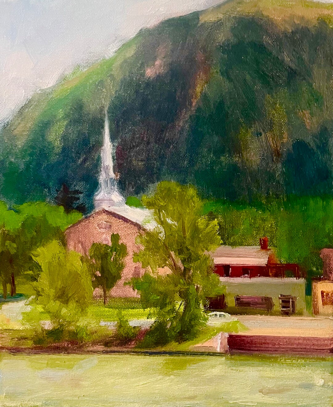 Mountain Painting Landscape Original Art Oil on Canvas Landscape ...