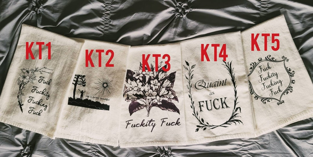 Set of 3 F-word Kitchen Towels - Etsy