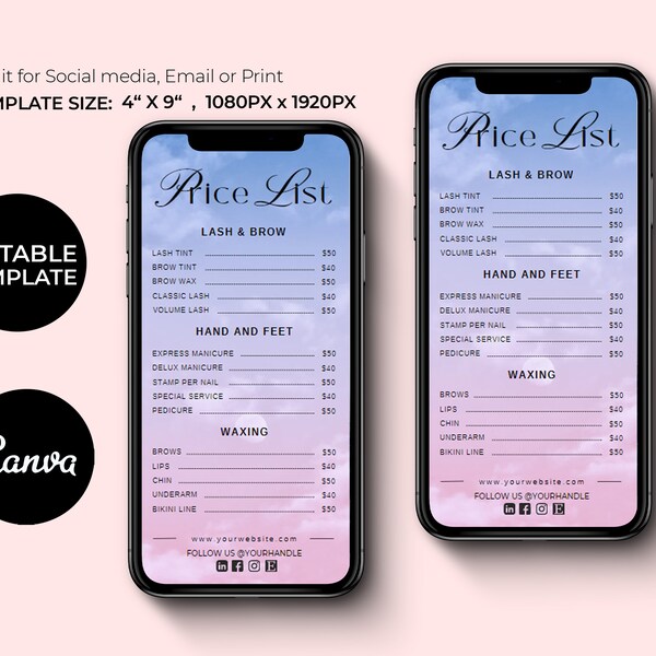 Purple Price List - Etsy