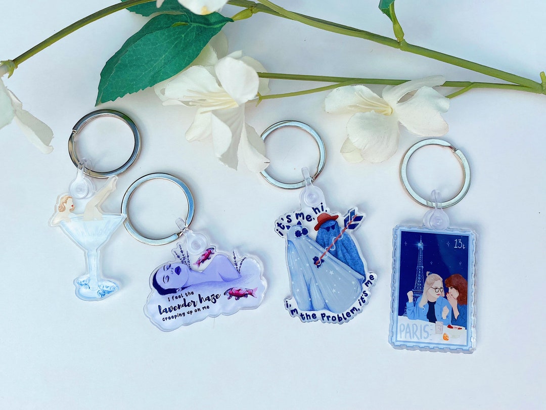 Taylor Inspired Midnights Keychains Album Quotes and Illustrations ...
