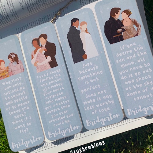 Bridgerton Handmade Unique Bookmarks Laminated Netflix | Etsy UK