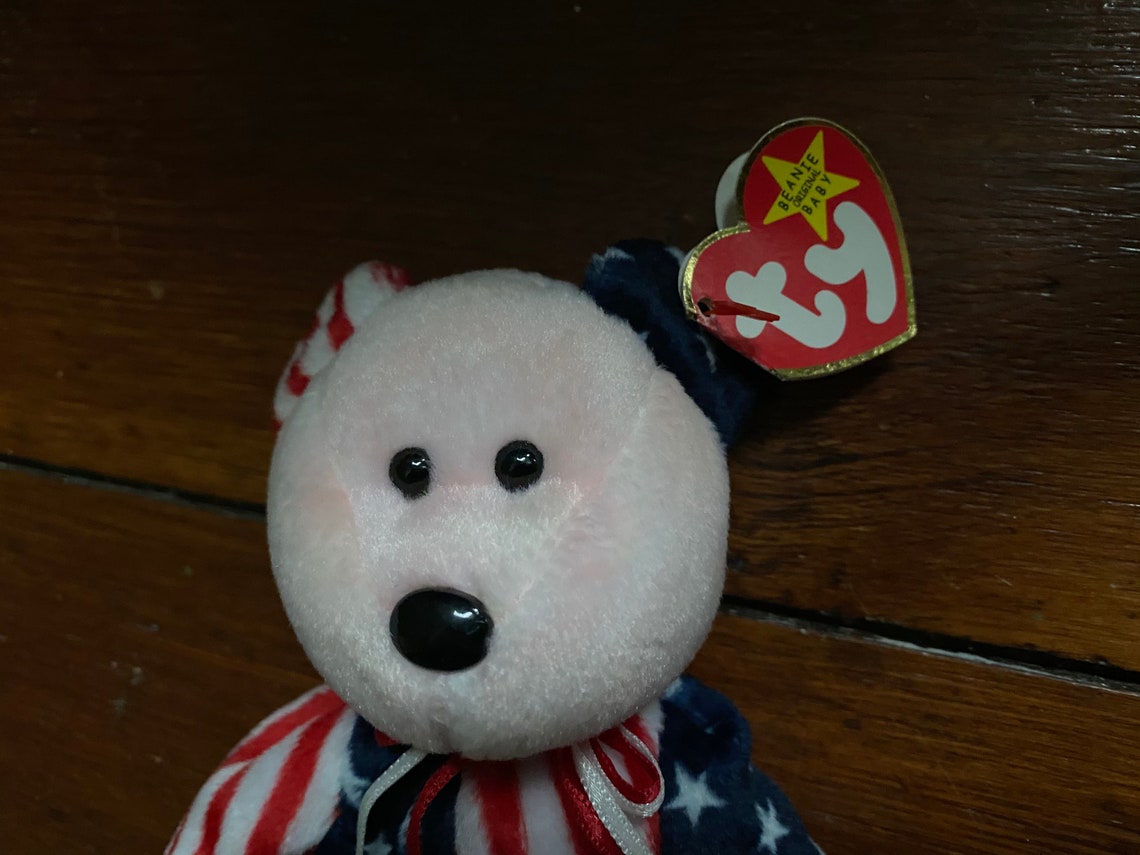 Rare Original 1999 TY Spangle Pink Face Beanie Baby With Multiple ...