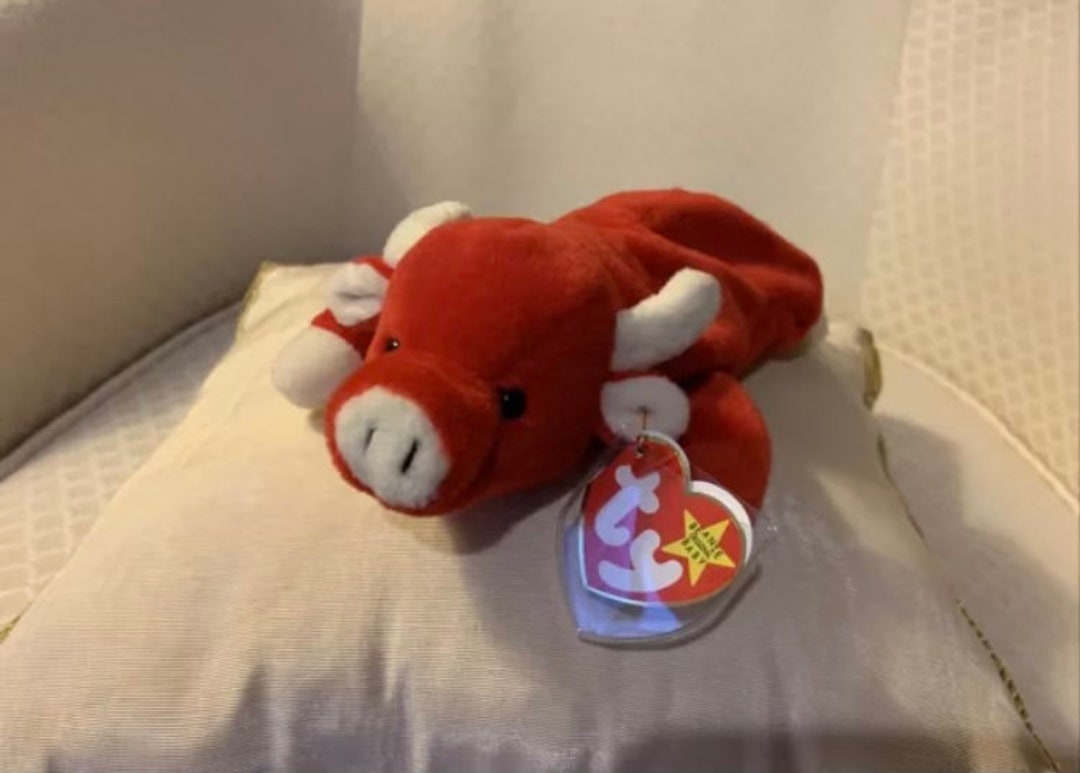 Beanie Baby Snort the Bull - Etsy