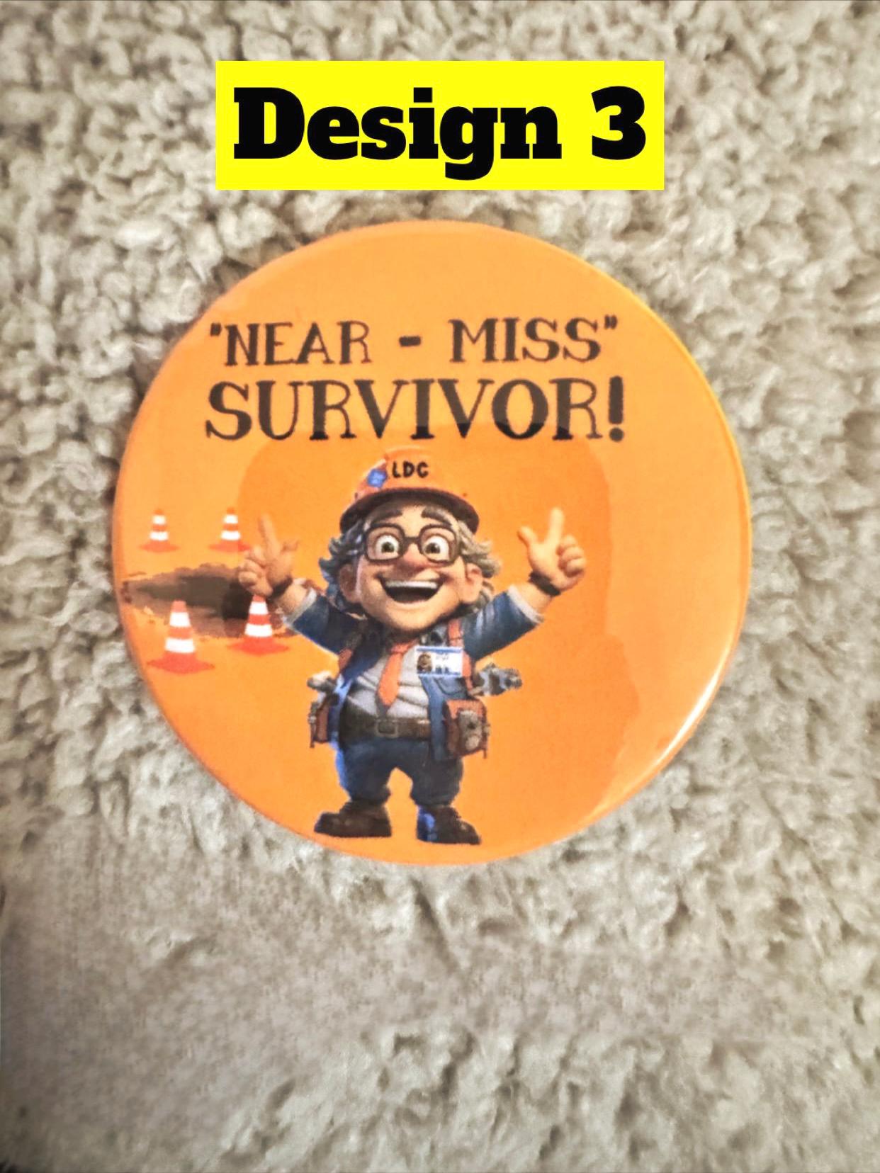 LDC Pins/buttons Customizable “near Miss Survivor “ - Etsy