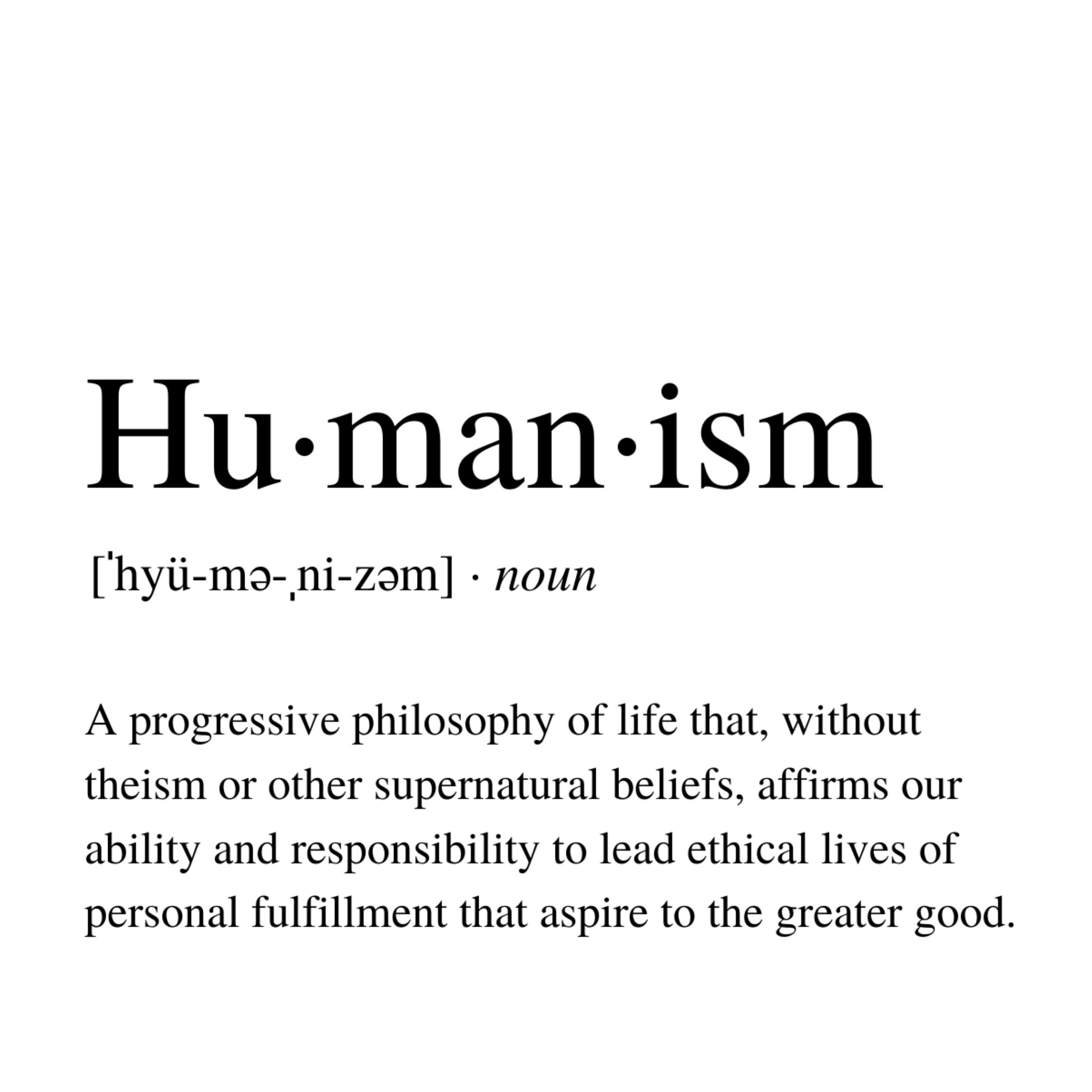 Humanism Definition Wall Art | Word Definition Print| Humanist Home ...