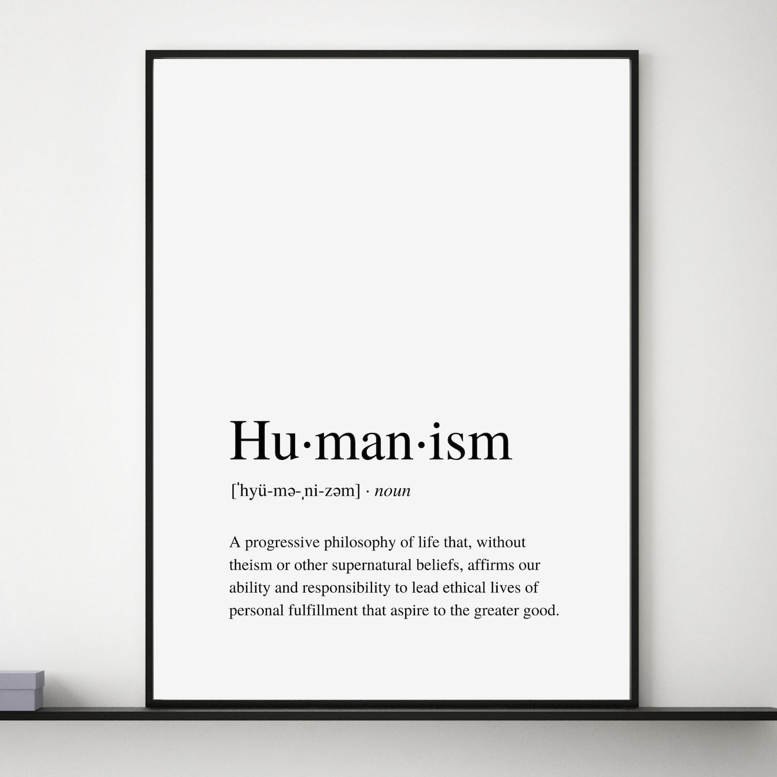 Humanism Definition Wall Art | Word Definition Print| Humanist Home ...