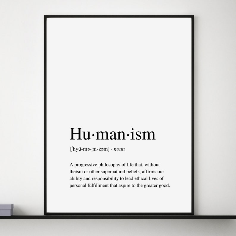 Humanism Definition Wall Art | Word Definition Print| Humanist Home ...