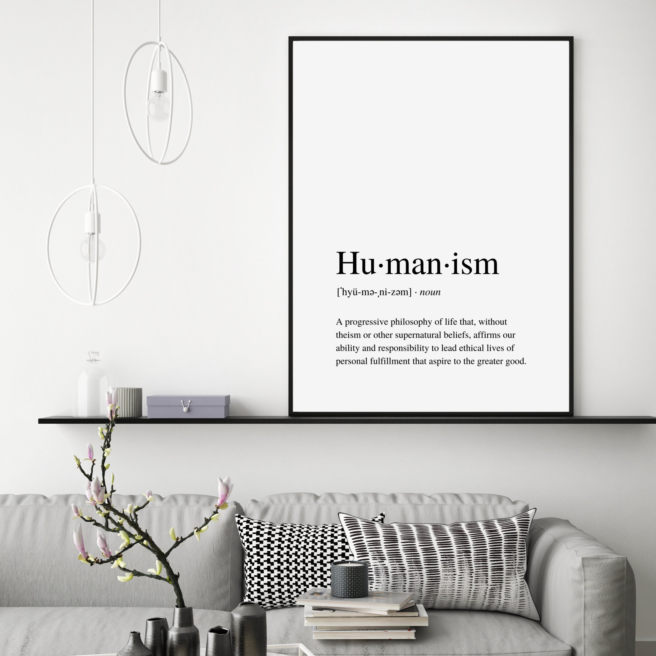 Humanism Definition Wall Art | Word Definition Print| Humanist Home ...