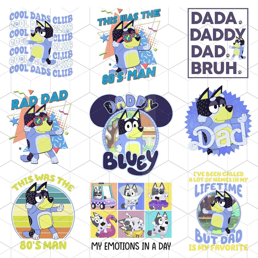 Bluey Dad PNG, Bluey Family PNG, Bluey Design, Digital Download - Etsy