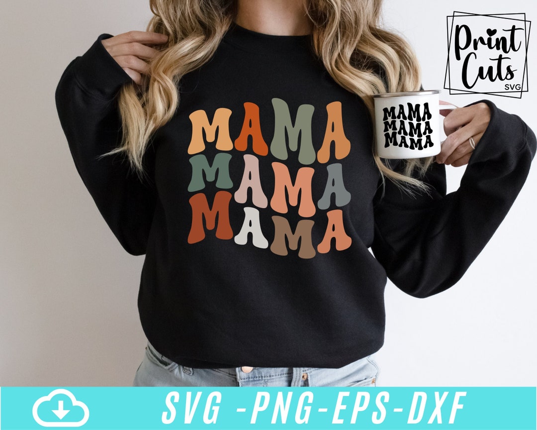 Groovy Mama SVG , Retro Svg, Mother's Day Svg, Stacked Mama Svg, Trendy ...