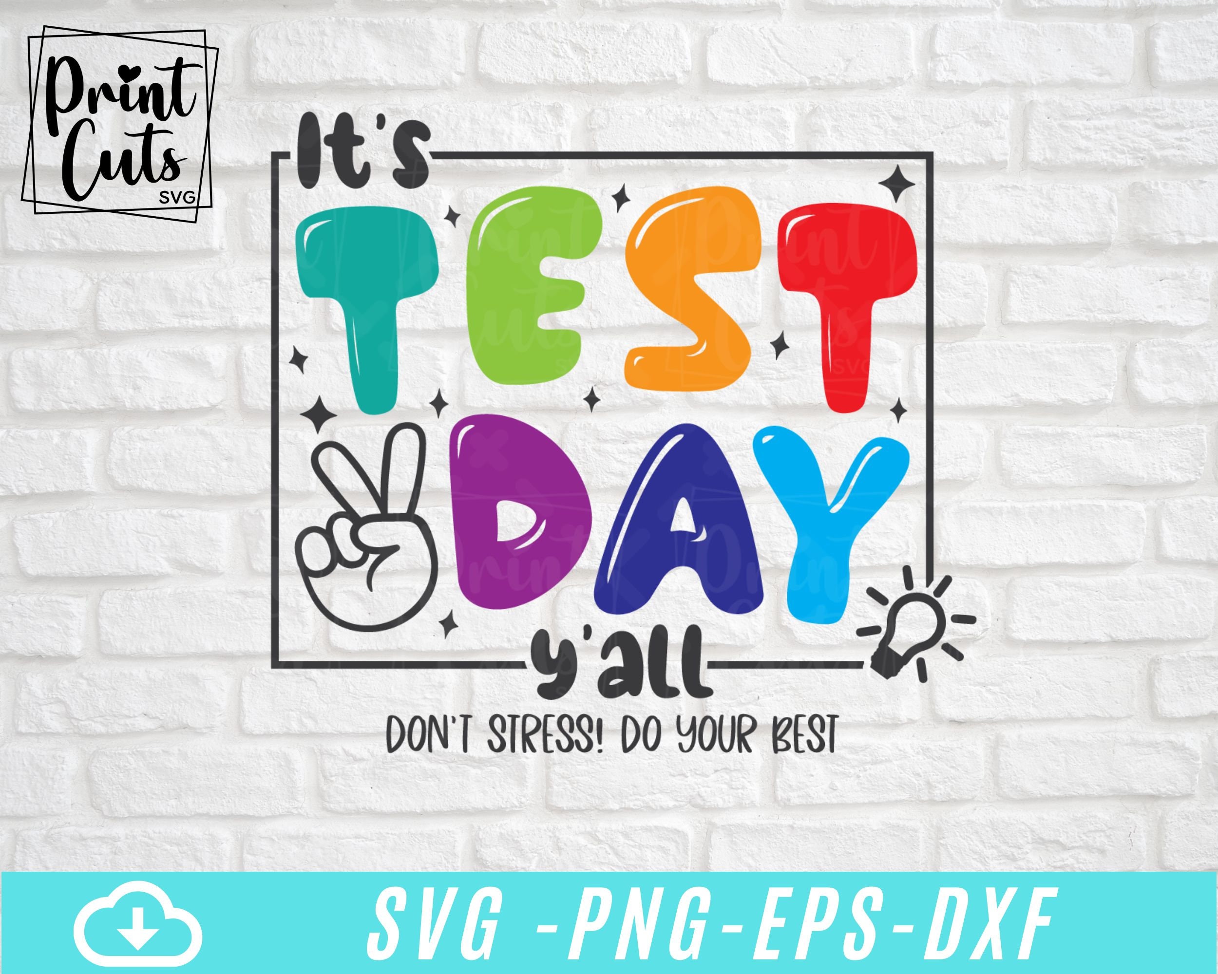 It's Test Day Y'all Svg Back to School Svg Teacher - Etsy