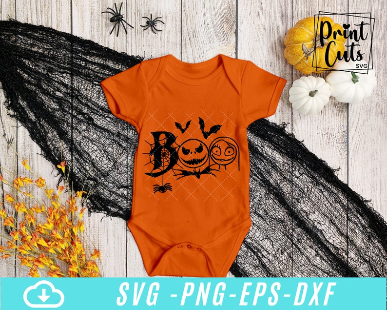 Boo Svg, Jack and Sally Svg, Boo Squad, Kids Halloween Costume, Spooky ...