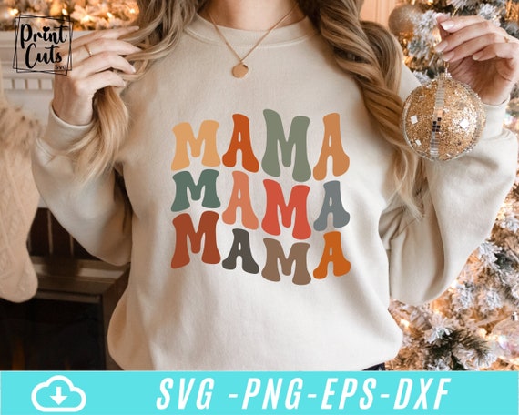 Groovy Mama SVG Retro Svg Mother's Day Svg Stacked - Etsy