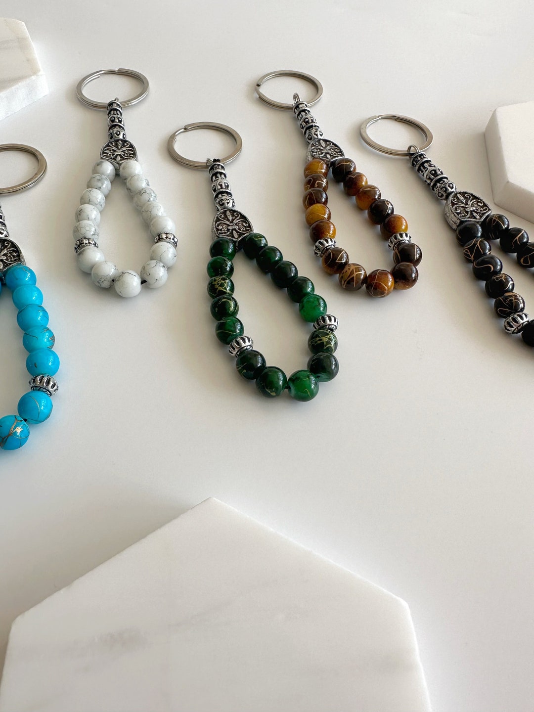Prayer Bead Key Chain Greek Komboloi Key Ring Worry Beads Islamic ...