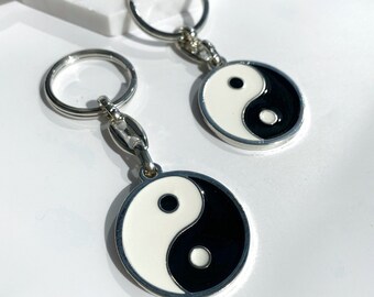 Yin Yang Keychain - Etsy