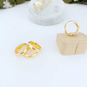 Unisex Wedding Ring 18K Gold Adjustable Statement Simple - Etsy