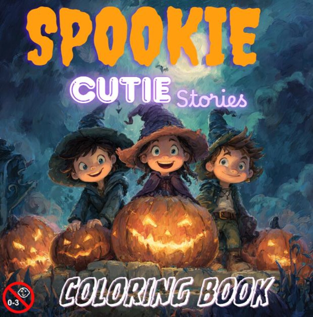 Spookie Cutie Halloween Coloring Book: Kids Activity (PDF Pattern) - Etsy