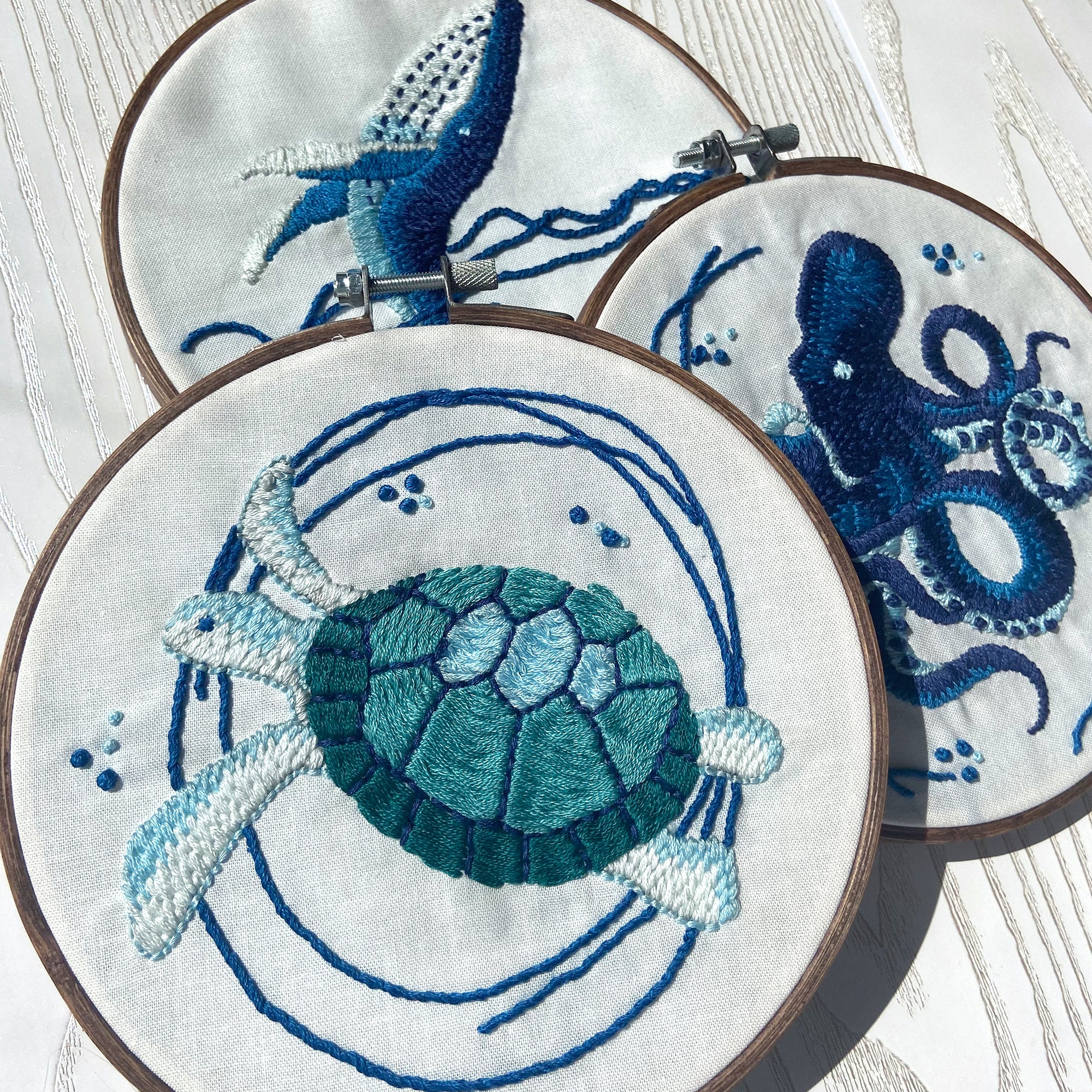 DIY Turtle Embroidery Hoop Guide: 6-inch Hand Stitched Art Pattern PDF ...