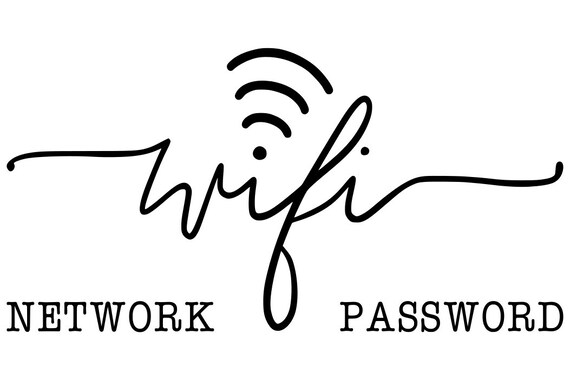 Wifi Sign Network and Password Svg Png Pdf Dxf File Use - Etsy Ireland