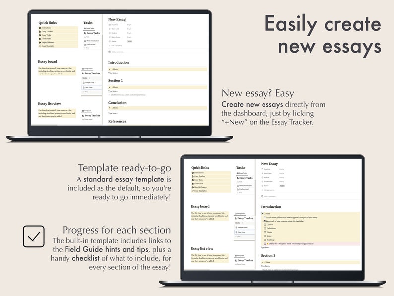 All-in-one Student Essay Dashboard (notion Template) – Digital Essay ...