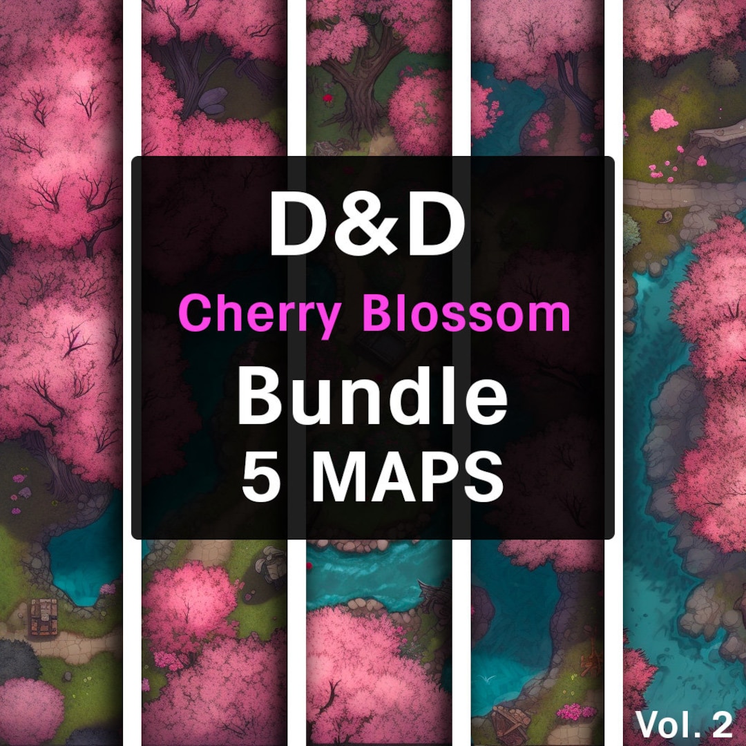 Dnd Cherry Blossom Map Bundle V2 D&D Digital Maps Dungeons - Etsy