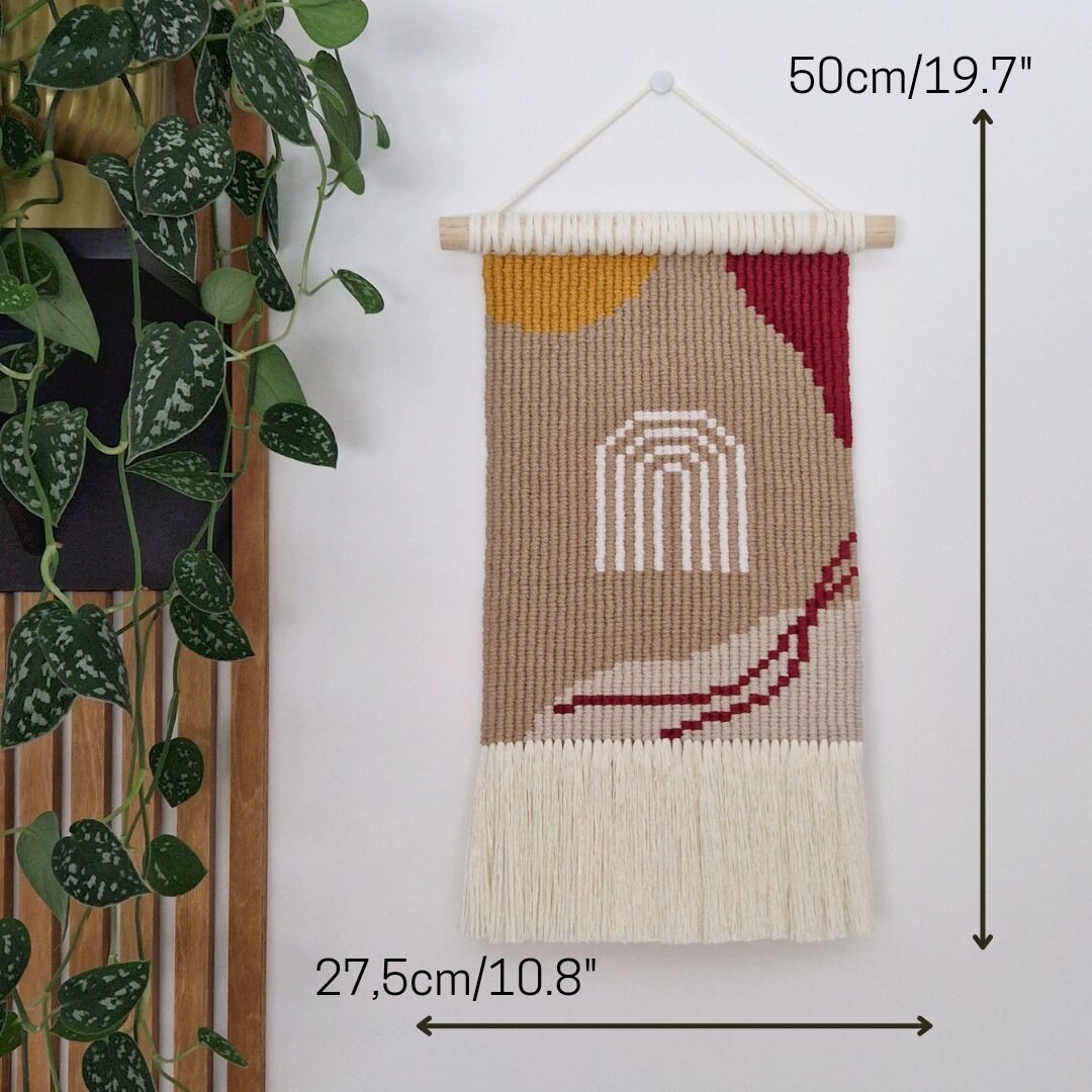 Abstract Rainbow Art 1 Macrame Pixel Art Wallhanging - Etsy