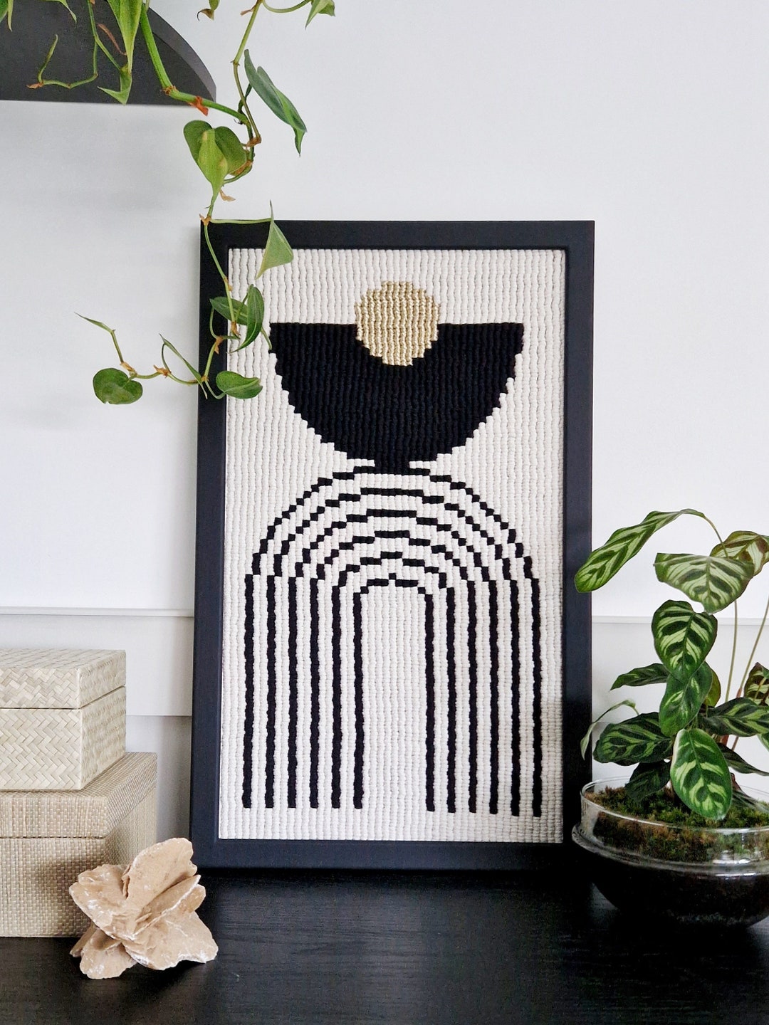 Abstract Rainbow Art 3 | Macrame Pixel Art Wallhanging - Etsy