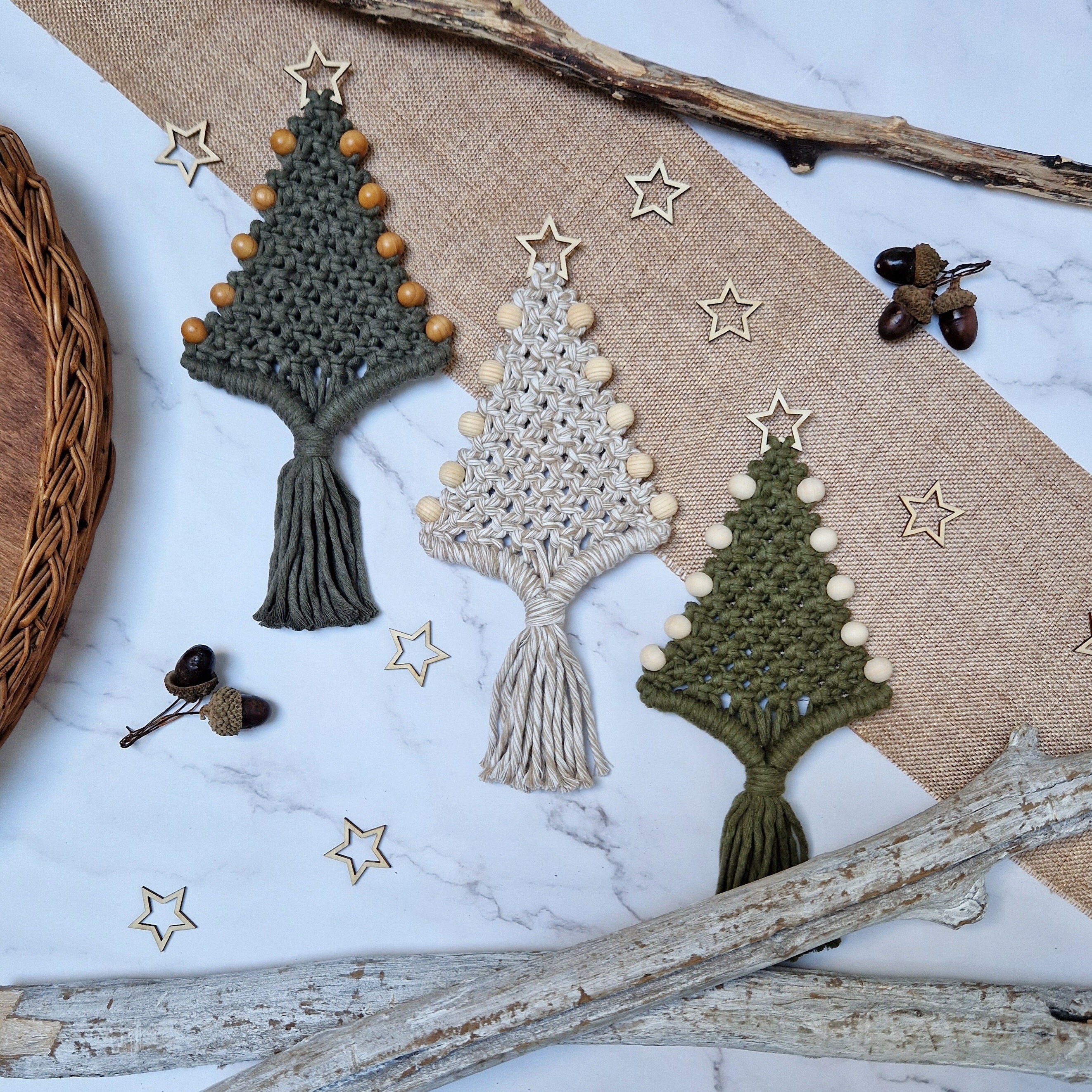 Macrame Christmas Tree | Boho Christmas Decor - Etsy