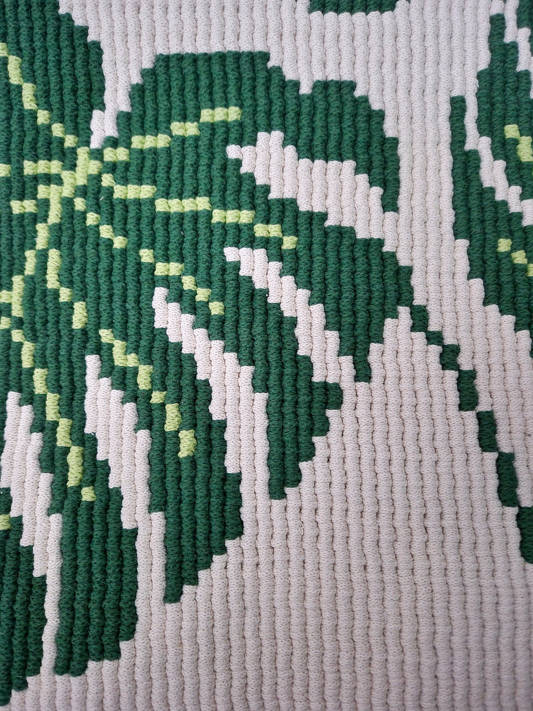 Monstera Wall Art | Macrame Pixel Art Wallhanging - Etsy