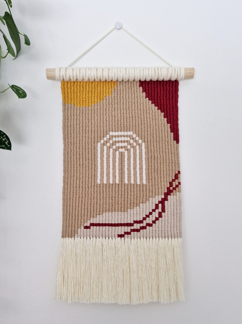 Abstract Rainbow Art 1 Macrame Pixel Art Wallhanging - Etsy