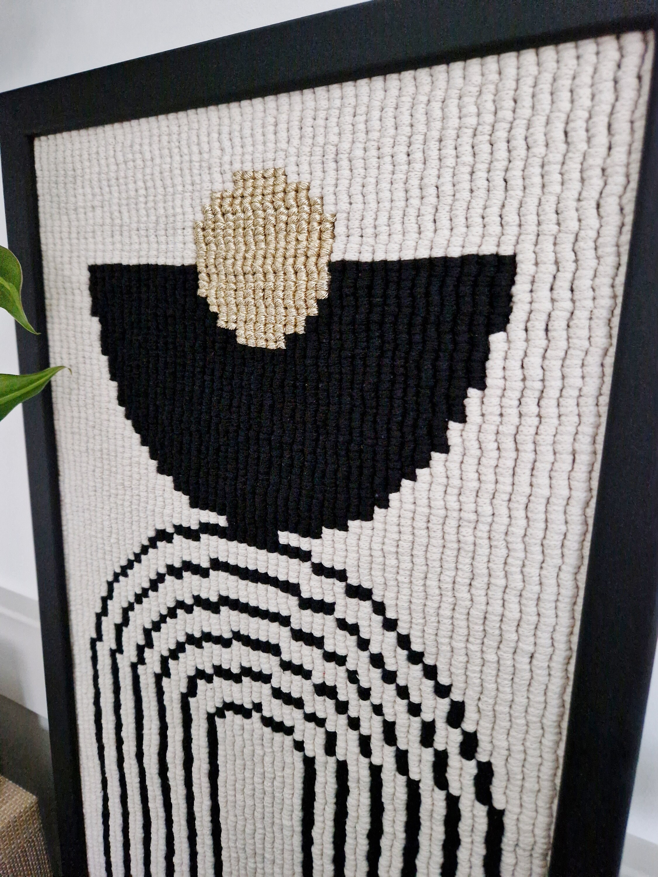 Abstract Rainbow Art 3 Macrame Pixel Art Wallhanging - Etsy