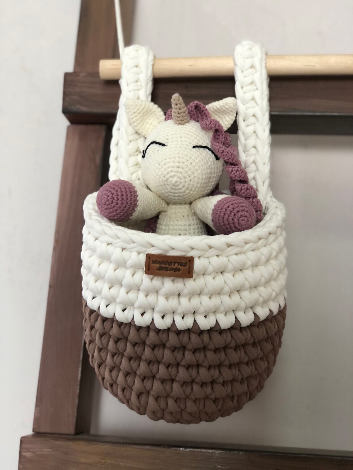 Hanging basket crib basket baby basket basket for nursery | Etsy