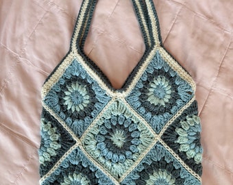 Sunburst Granny Square Crossbody Shoulder Bag, Bohemian Charm and ...