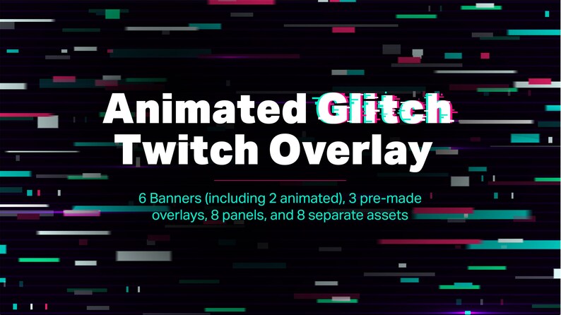 Animated Glitch Twitch Streaming Package - Etsy