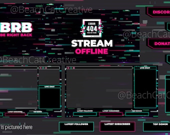 Stream Package Data Glitch Twitch Overlay Animated Alerts Animated ...