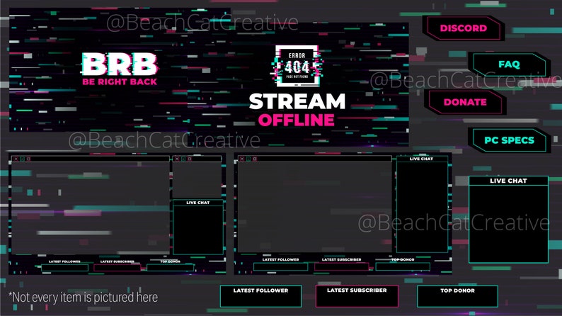 Animated Glitch Twitch Streaming Package - Etsy Canada