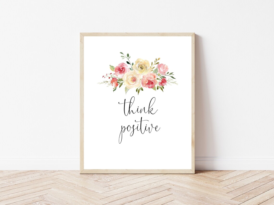 Think Positive Print Think Positive Digital Download - Etsy