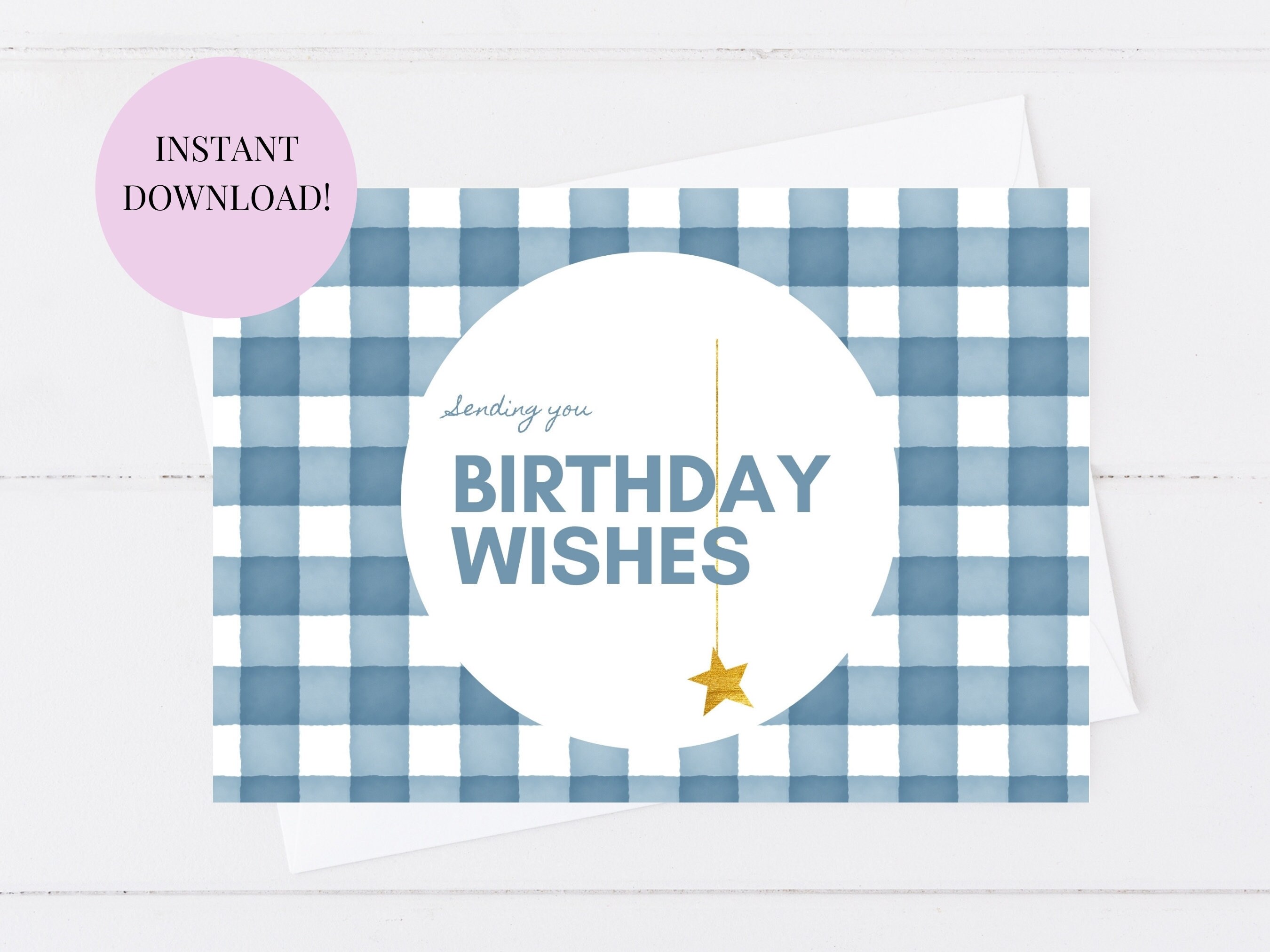 Birthday Card Birthday Wishes Cute Birthday Card Happy - Etsy